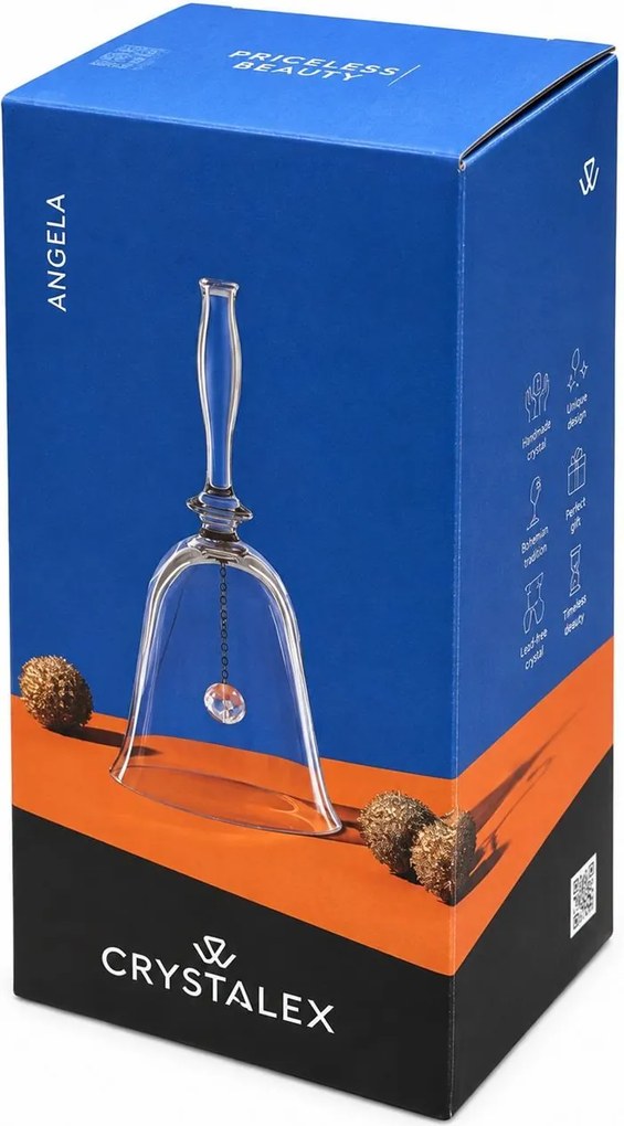 Crystalex Skleněný zvonek Angela 18 cm