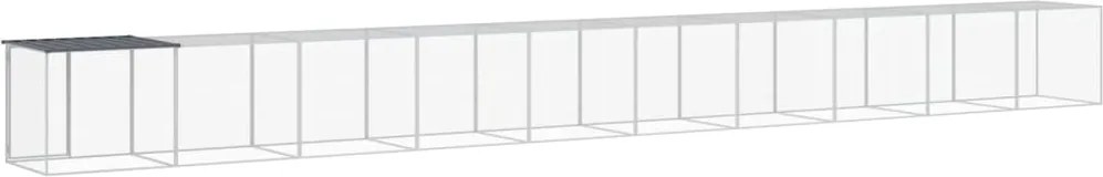 Klec pro kuřata se střechou antracitová 1 003 x 98 x 90 cm ocel 3189043