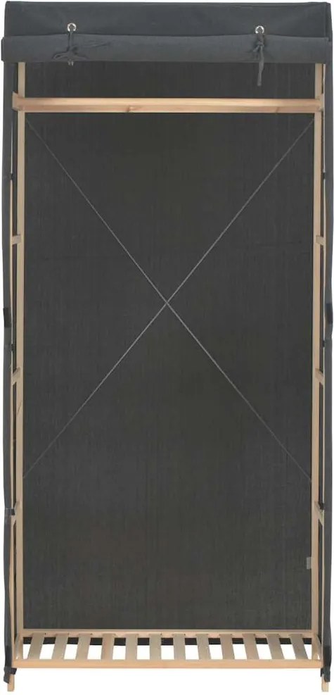Šatní skříň šedá 79 x 40 x 170 cm textil 248193
