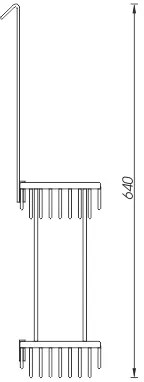 Nimco Drátěná police dvoupatrová KIBO - Ki 14017D-H-26