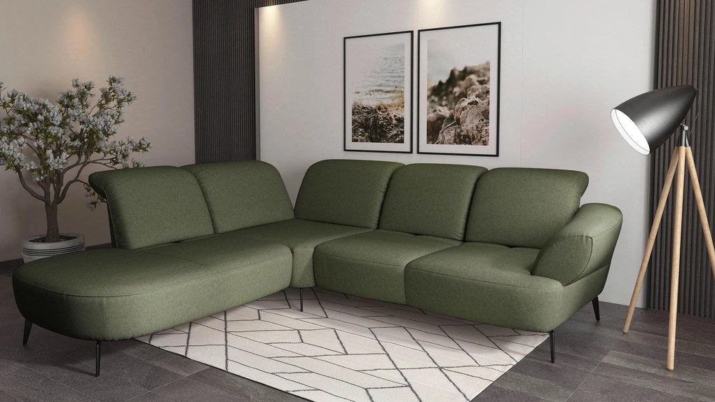 XXXLutz ROHOVÁ SEDAČKA, textil, olivově zelená Sit & More - Sedací soupravy - 00014401322P