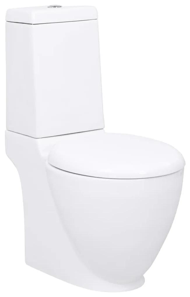 141135 vidaXL Keramické WC kulaté spodní odpad bílé