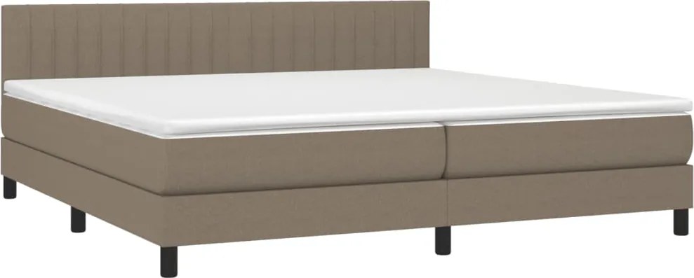 Box spring postel s matrací taupe 200x200 cm textil 3140245