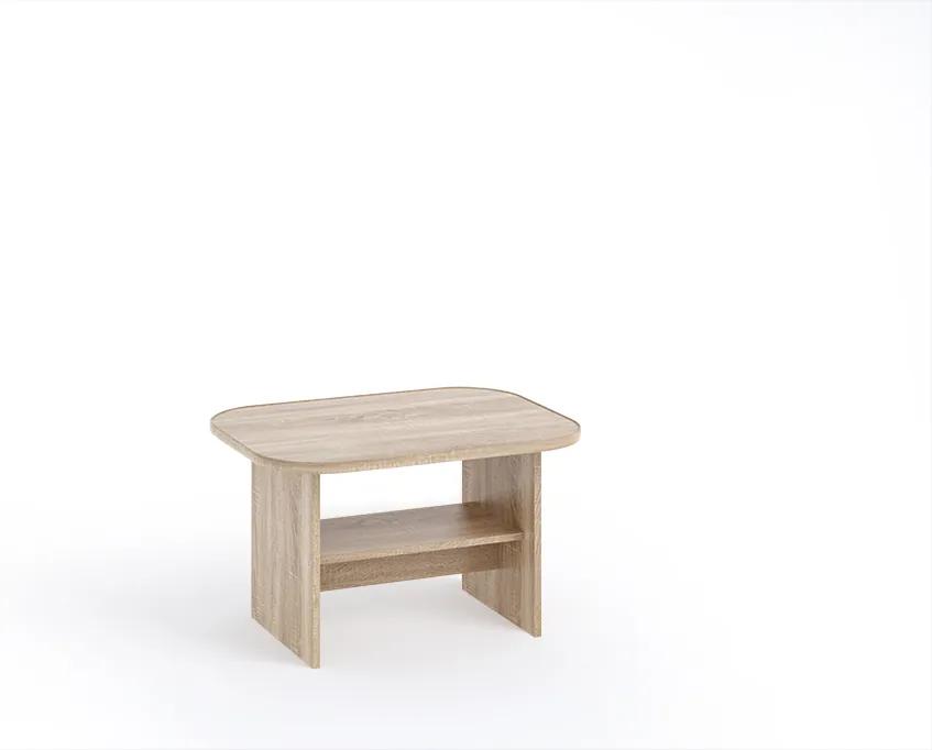 Konferenční stolek ovál malý AB Arco 69/47/51 Barva: bílý mat