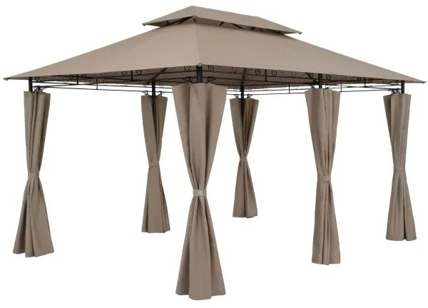 Zahradní altán pavilon TOPAS 4x3m - hnědá