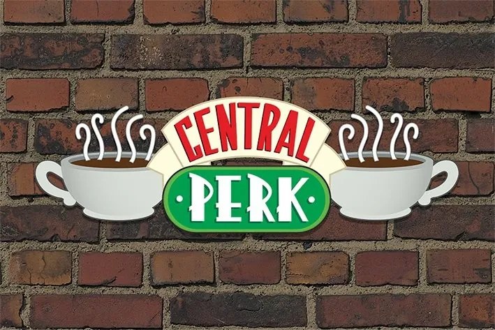 Plakát, Obraz - Přátelé TV - Central Perk Brick, (91.5 x 61 cm)