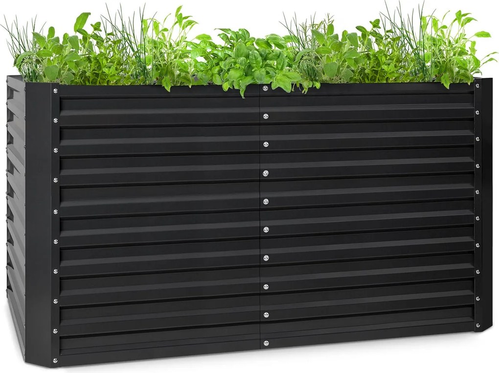 Blumfeldt Hight Grow Straight, vyvýšený záhon, 200 x 90x 100 cm, 1800 l, ocel