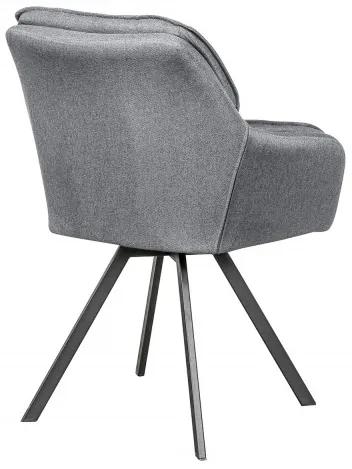 Židle Lounger šedá loketní opěrka / 39352