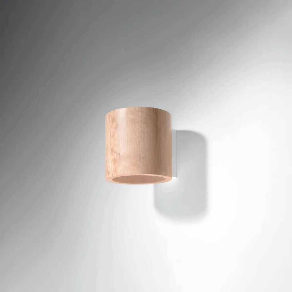 Sollux Lighting Nástěnné svítidlo ORBIS přírodní dřevo
