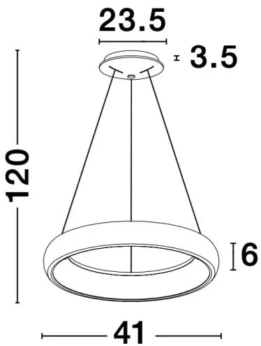 LED lustr Albi 41 bílé