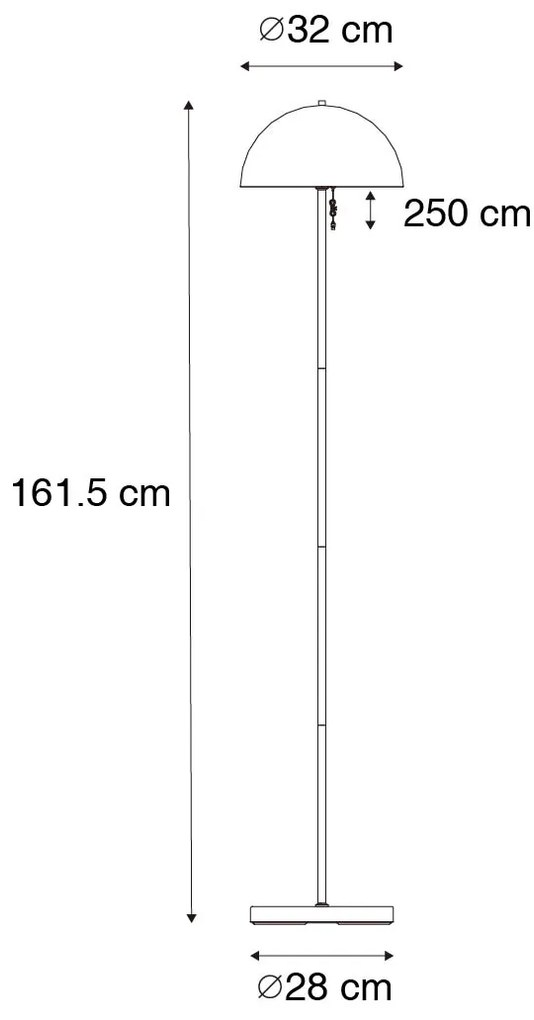Venkovní stojací lampa tmavě bronzová dobíjecí 3-stupňový stmívač - Keira