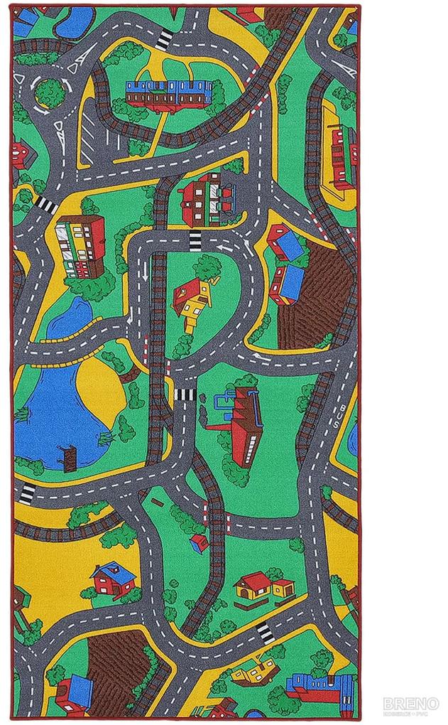 KOBERCE BRENO, spol. s r.o. Kusový koberec PLAYTIME 95, Vícebarevné, 95 x 200 cm