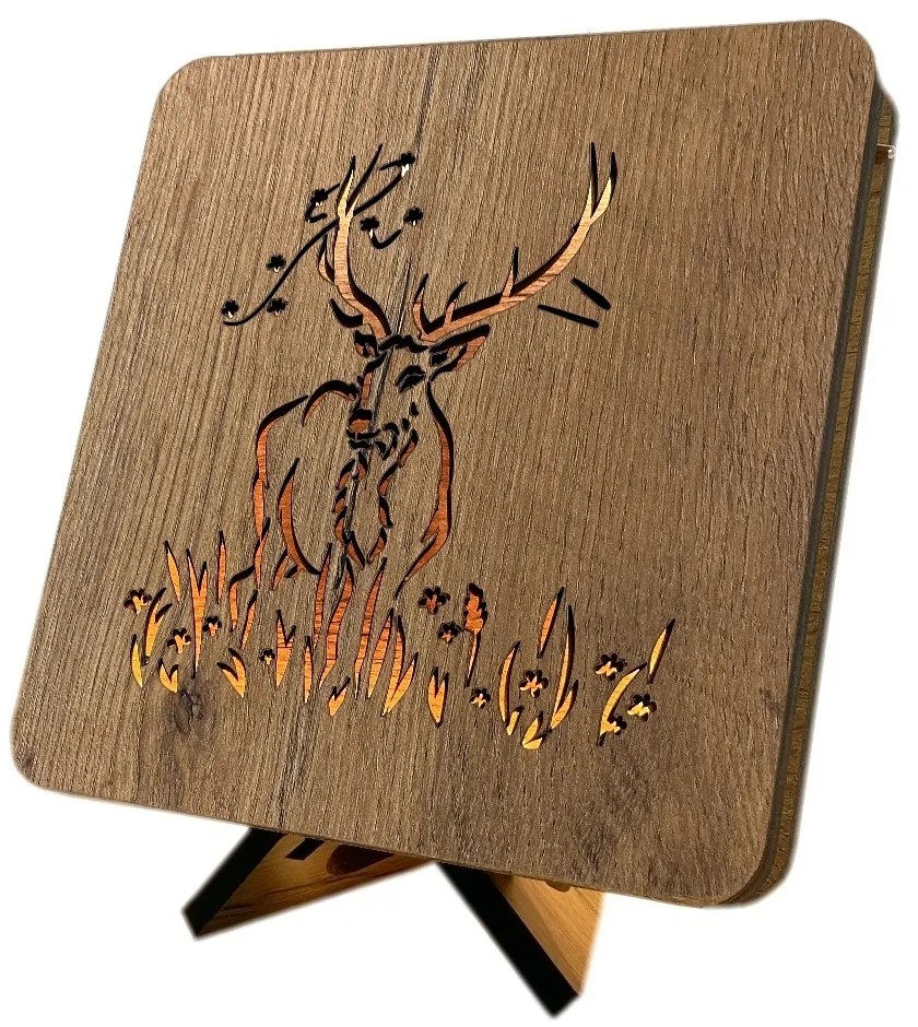 Li-Go "Jelen" lampa 19x19cm provedení povrchu: černá s patinou