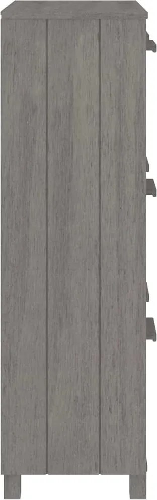 Botník HAMAR světle šedý 59,5 x 35 x 117 cm masivní borovice 340515