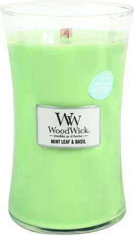 WoodWick - vonná svíčka Máta & bazalka 609g