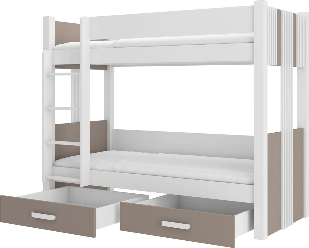 ADRK Furniture Patrová dvoulůžková postel s matracemi ARTA 180x80