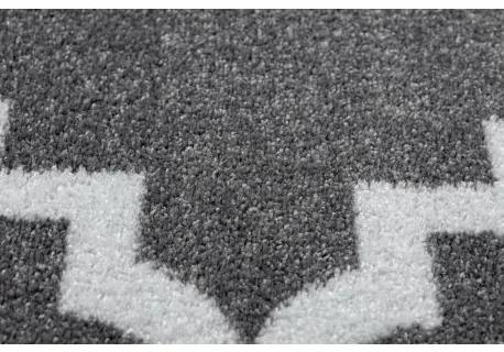 koberec SKETCH F343 Marocký jetel, mříž, šedo bílá velikost 140x190 cm | krásné koberce cz