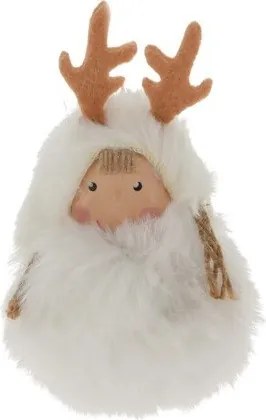 Závěsné děvčátko s parohy – bílé 11 cm