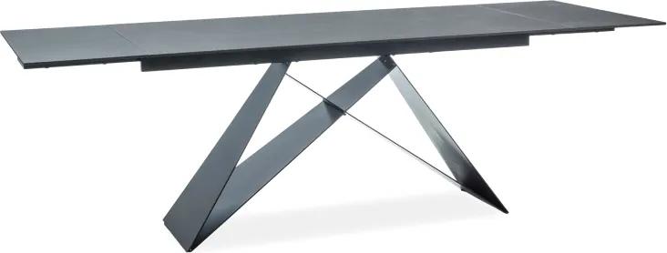 Jídelní stůl, černá/mat, WESTIN I (160-240)X90