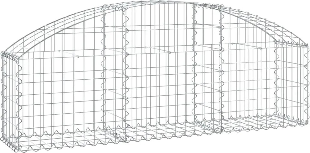 Klenutý gabionový koš 150 x 30 x 40/60 cm pozinkované železo 153442