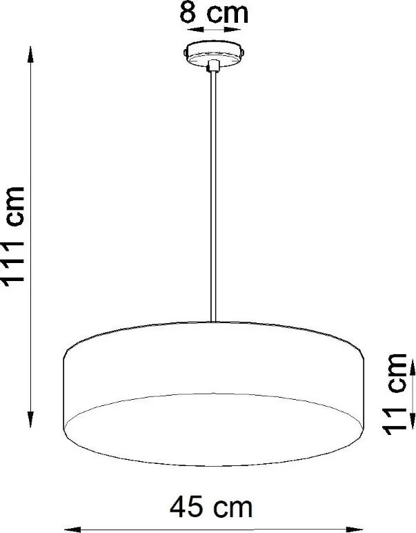 Černé závěsné svítidlo Atis – Sollux