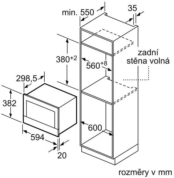 Siemens BF634LGS1 Vestavná mikrovlnná trouba