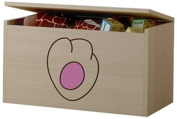 Box na hračky, truhla Kočičí packa - růžová