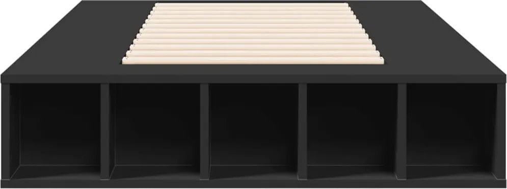 Rám postele černý 100 x 200 cm kompozitní dřevo 3280511