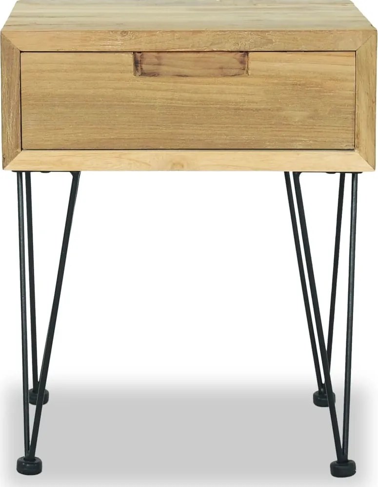 vidaXL Noční stolek 40 x 30 x 50 cm masivní teak [244576]