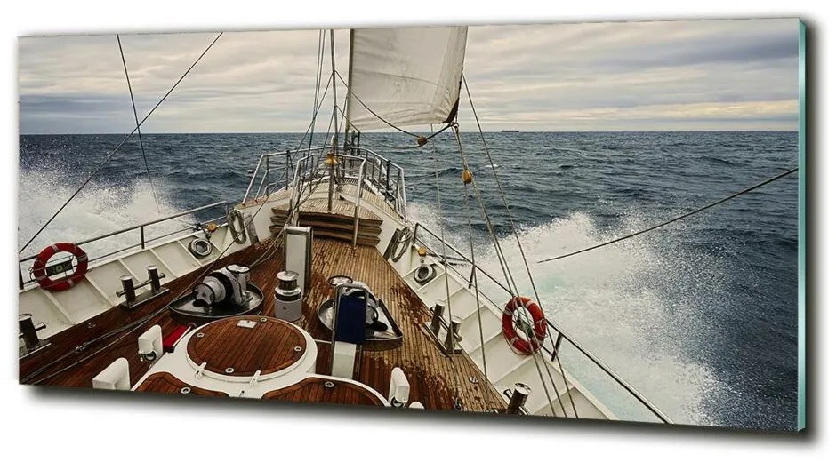 Wallmuralia Fotoobraz na skle Plachetnice na moři 125x50 cm