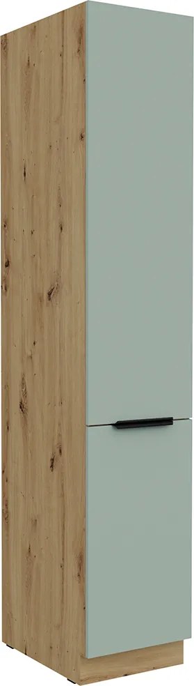 ARIA st | vysoká skříňka 40 DK-210 2F potravinová s policemi | 40 cm | ANTI FINGERPRINT povrch | artisan/aquamarine