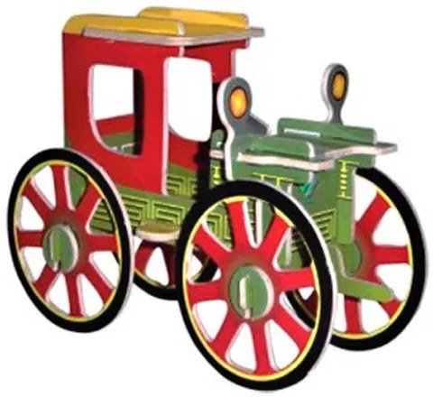 Woodcraft dřevěné 3D puzzle - skládačka Rolling Automobile PC004