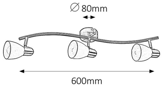 Rabalux 6308 - Bodové svítidlo SOMA 3xE14/40W/230V