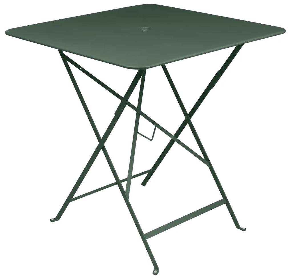 OnaDnes -20% Tmavě zelený kovový skládací stůl Fermob Bistro 71 x 71 cm