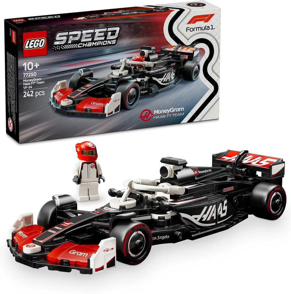 Lego speed champions 77250 závodní auto moneygram haas f1 team vf-24 5702017816173