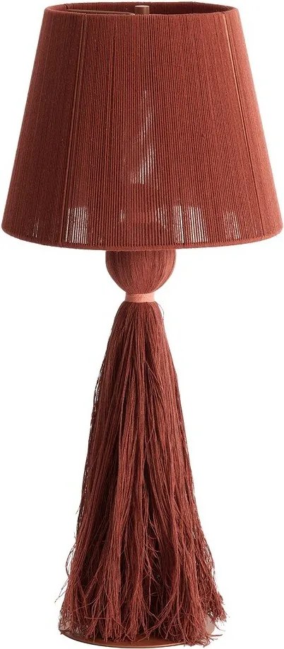 Stolní lampa v cihlové barvě s textilním stínidlem (výška 58 cm) Espino – Light & Living