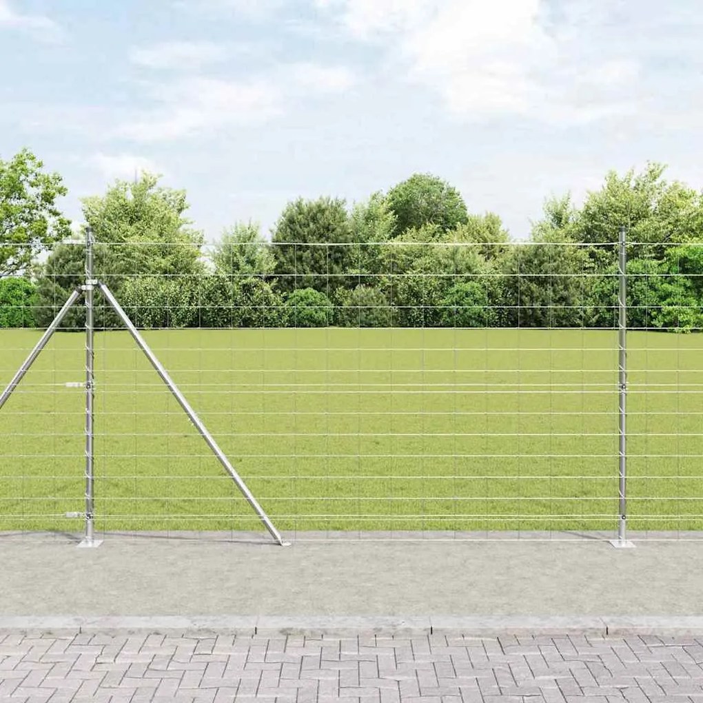 Svařovaná drátěná plotina s betonovou základnou 25 x 1,4 m 3351516