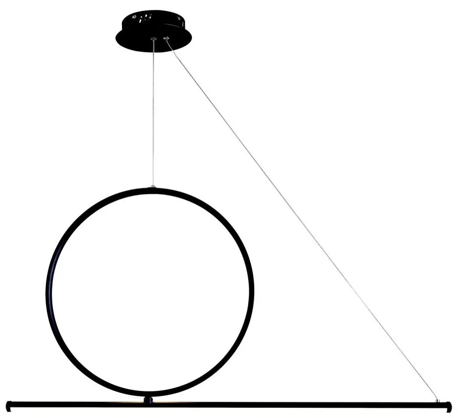LED Lustr na lanku LED/32W/230V 3000K černá