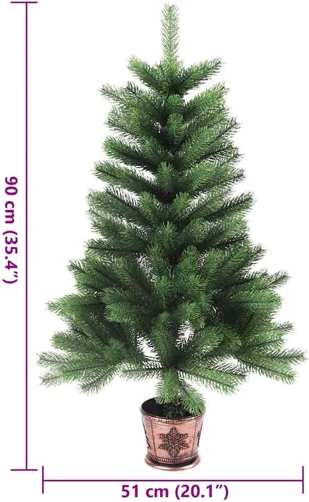 Umělý vánoční stromek s realistickým jehličím 90 cm zelený 284327
