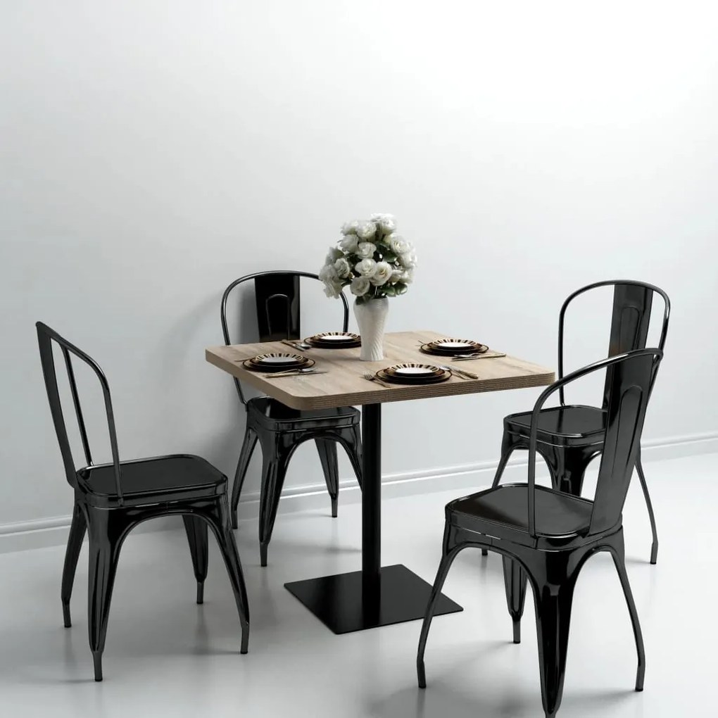 Bistro stolek MDF a ocel čtvercový 80 x 80 x 75 cm 245614