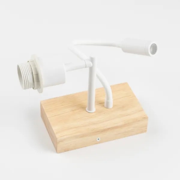 Brilagi - LED Flex. lampa BOBO WOOD 1xE27/25W/230V + LED/3W dub/bílá/zvířátka
