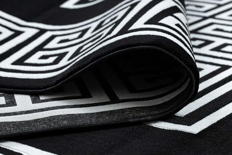 Dywany Łuszczów Kusový koberec Gloss 6776 85 greek black/ivory Rozměry koberců: 120x170