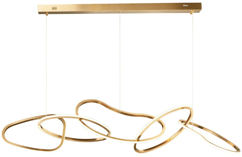 Toolight Toolight, LED stropní osvětlení 120cm, 60W, 3000K, LHJ050-CP T, zlatá, OSW-50024