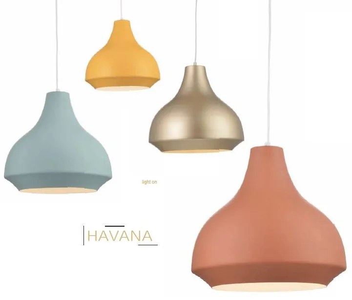 ACA DECOR Závěsné stropní svítidlo HAVANA max. 60W/E27/230V/IP20, bronzově zlaté