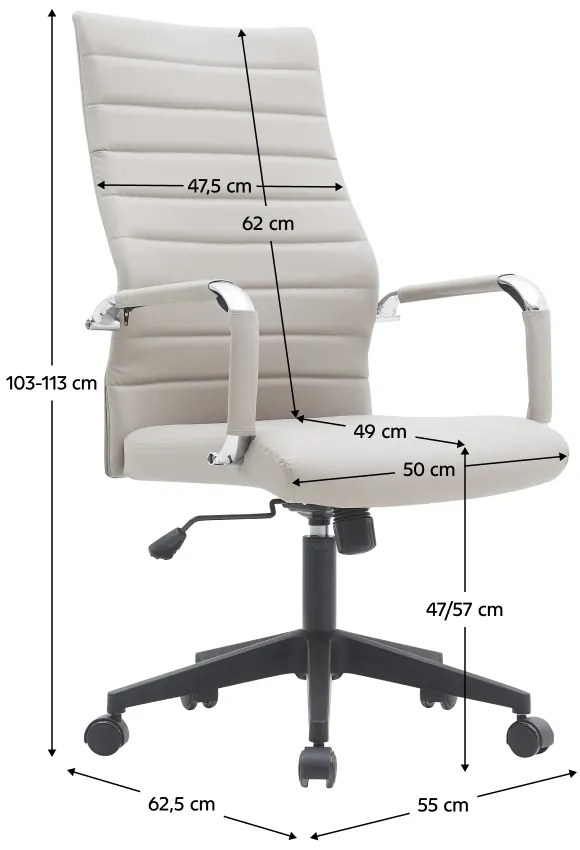 Kondela Kancelářské křeslo, šedohnědá Taupe/černá, DRUGOS NEW