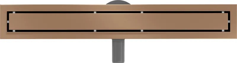 Mexen Flat 360° M13 sprchový žlab 2v1, 50 cm, měděná matná, 1C10050-40