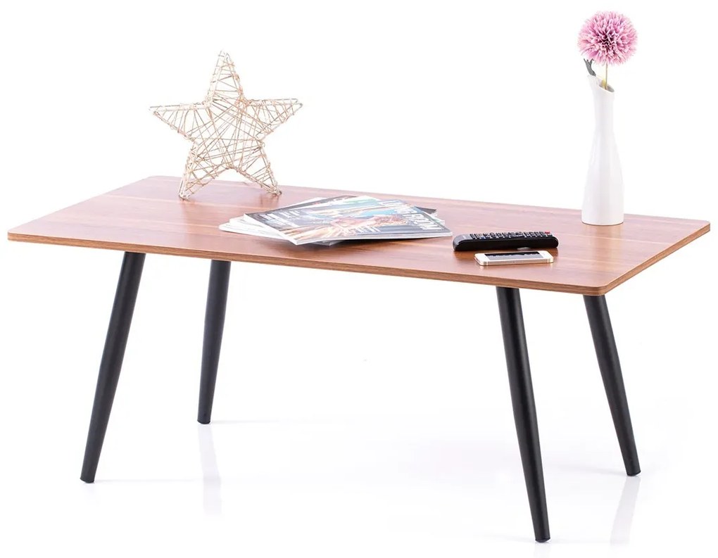 Konferenční stůl s deskou v dekoru ořech PYXE 110x55 cm