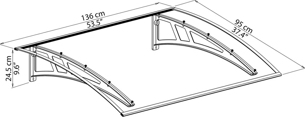 Palram Calisto 1350 vchodová stříška