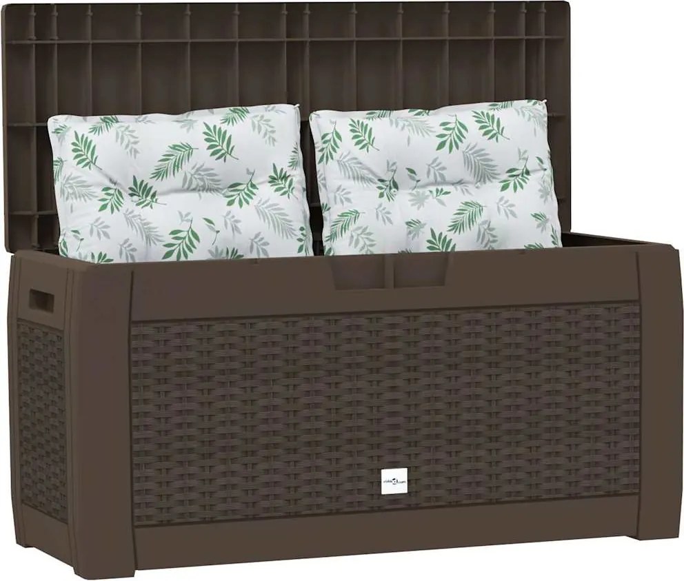 Zahradní úložný box hnědý 119 x 48 x 60 cm polypropylen 152196
