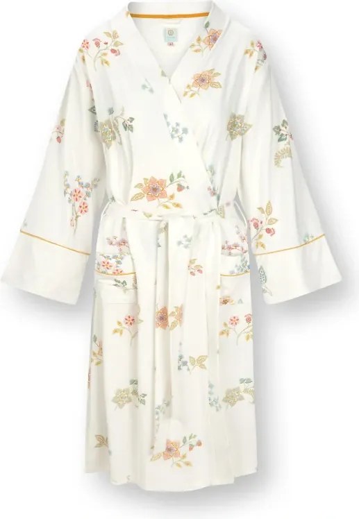 Pip Studio Naomi kimono Blossom Chique, bílý (Kimono z měkké strečové viskózy)